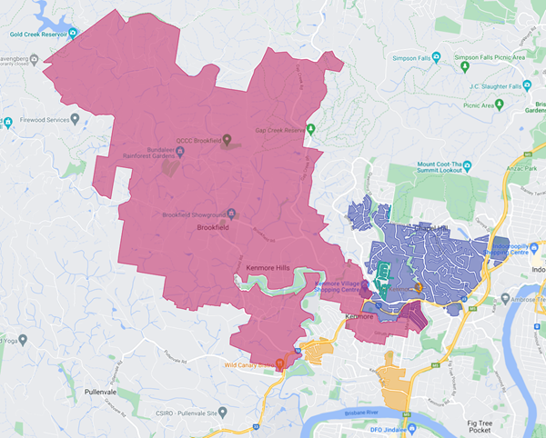 Seqwater works in Kenmore and Chapel Hill areas